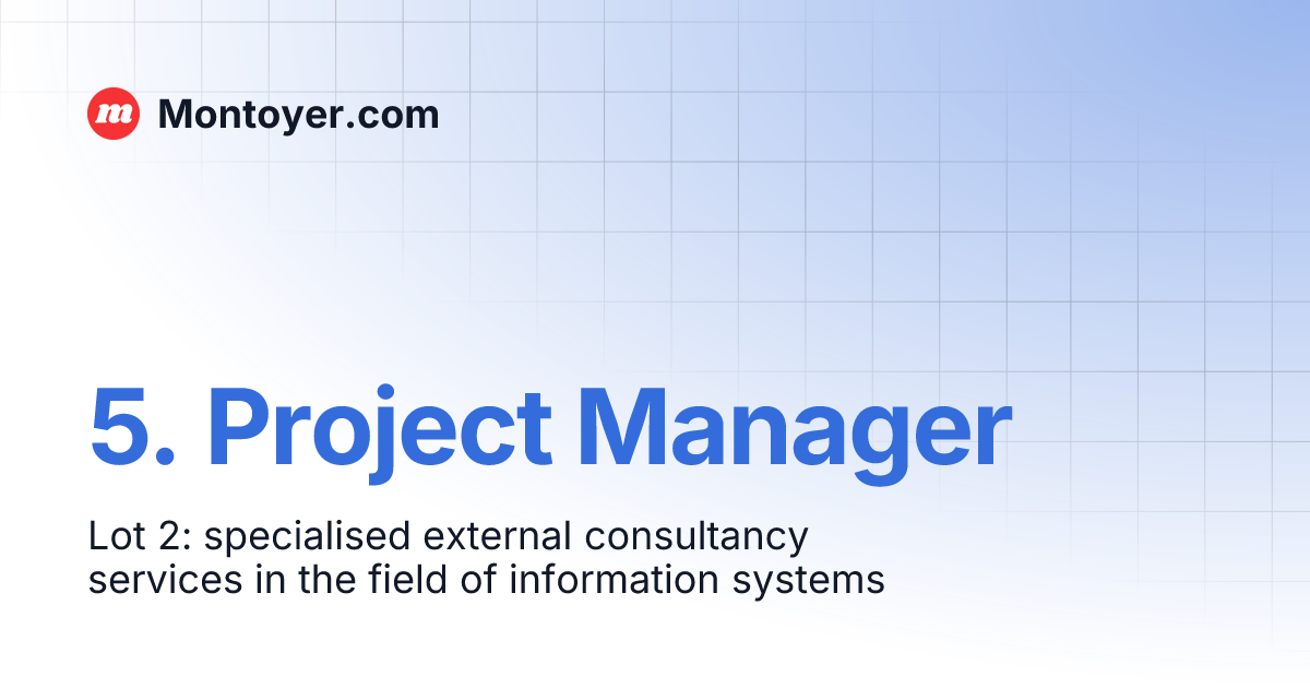 5. Project Manager | Montoyer.com