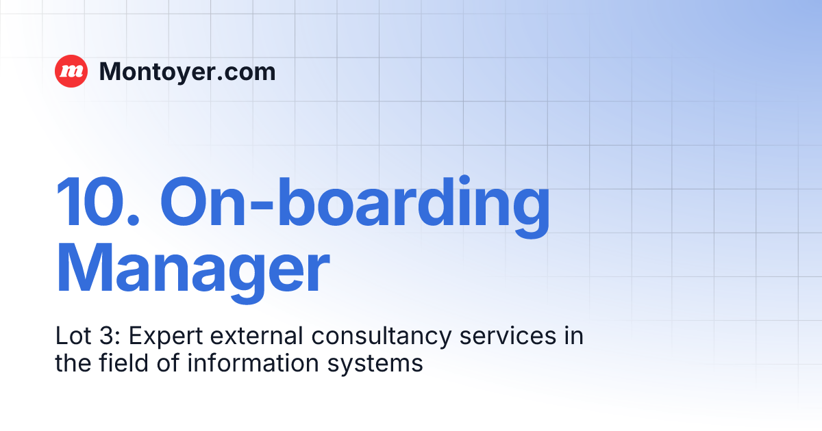 10. On-boarding Manager | Montoyer.com