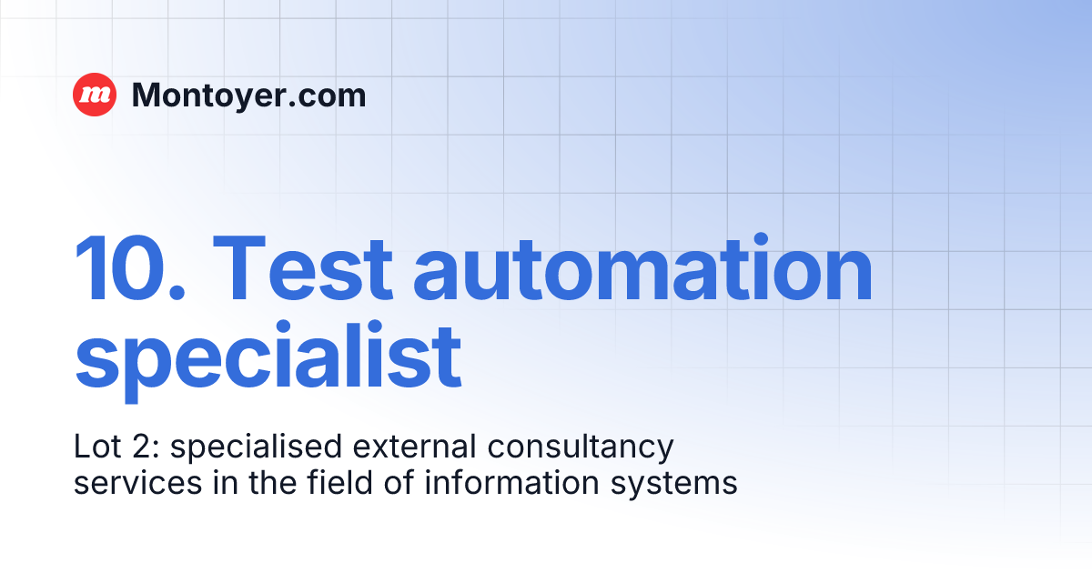 10. Test automation specialist | Montoyer.com