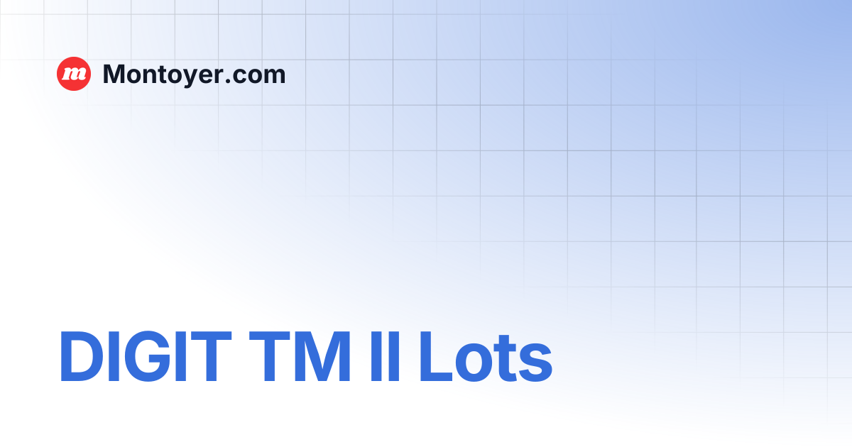 DIGIT TM II Lots | Montoyer.com